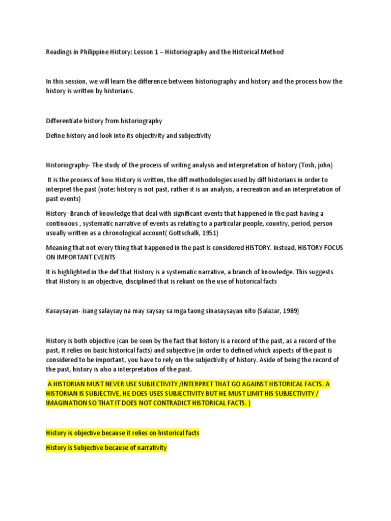 Riph Lesson 1 | Download Free PDF | Primary Sources | Historiography