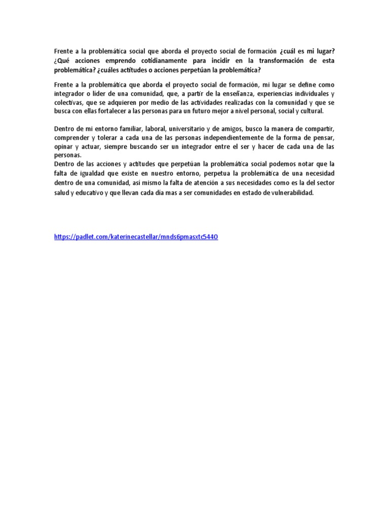 Actividad # 15 Problemática Social | PDF