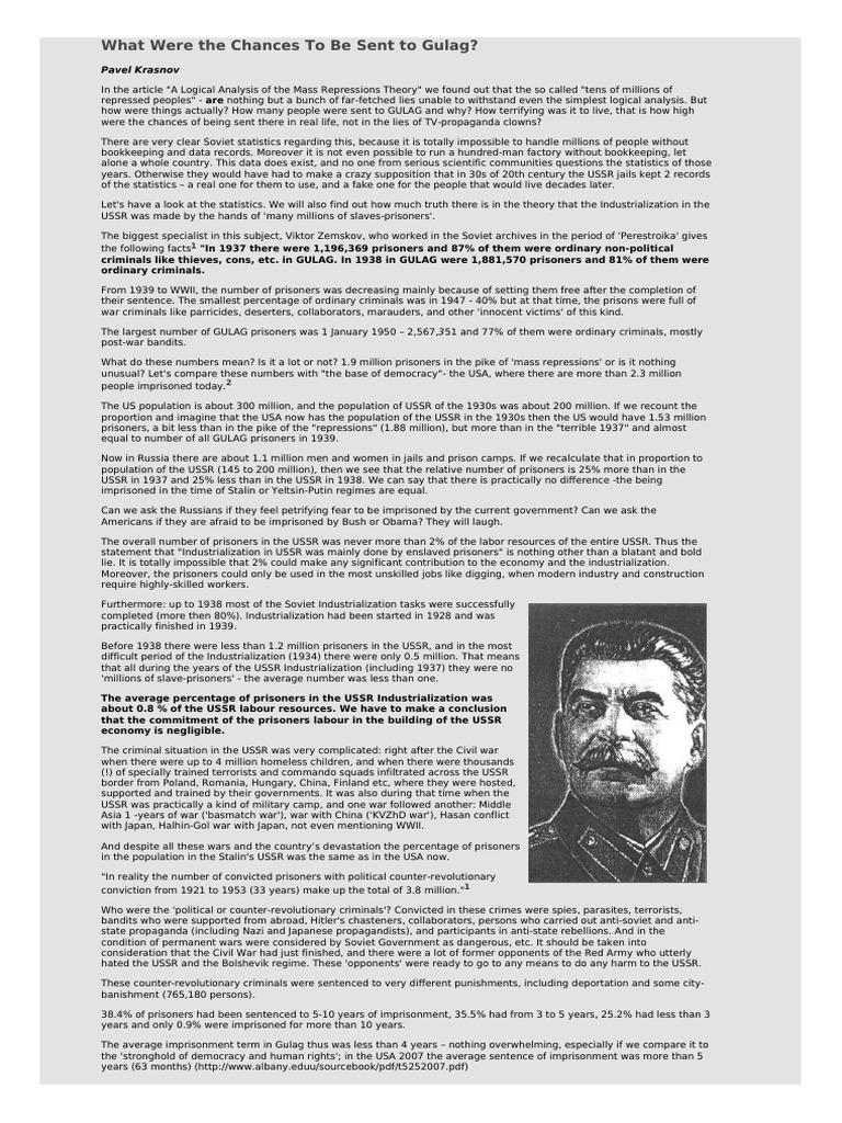 Gulags Pavel Krasnov | PDF | Gulag | Soviet Union