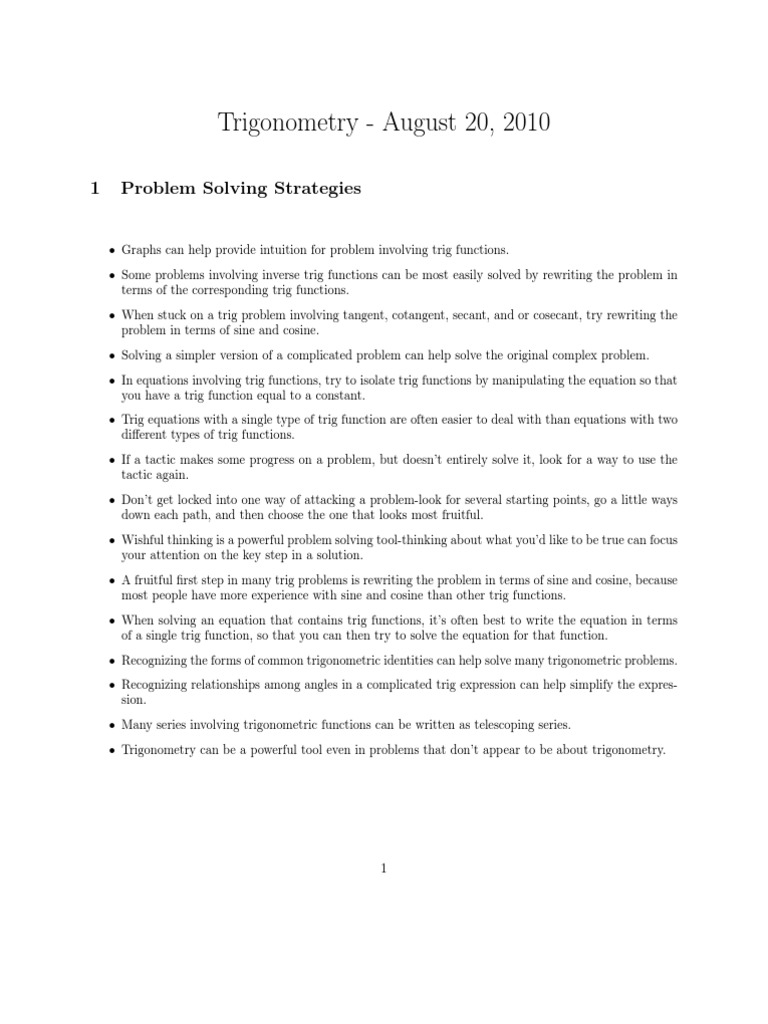 Trigonometry - AoPS Precalc | PDF | Trigonometric Functions | Trigonometry