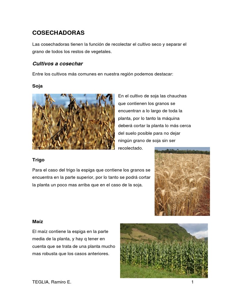 06 Cosechadoras | PDF | Cosecha | Eje
