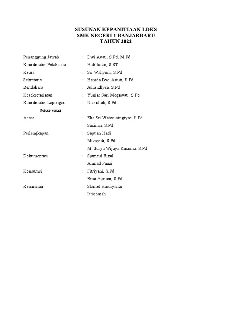 Juknis Panitia LDKS 2022 | PDF