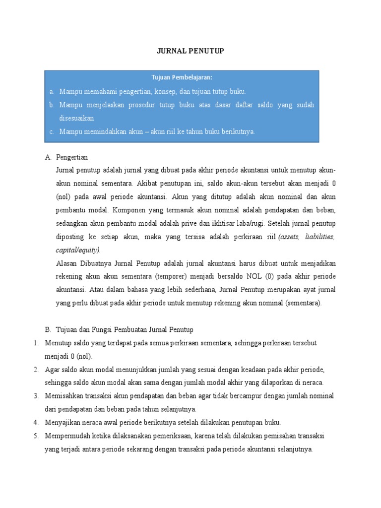 Jurnal Penutup | PDF