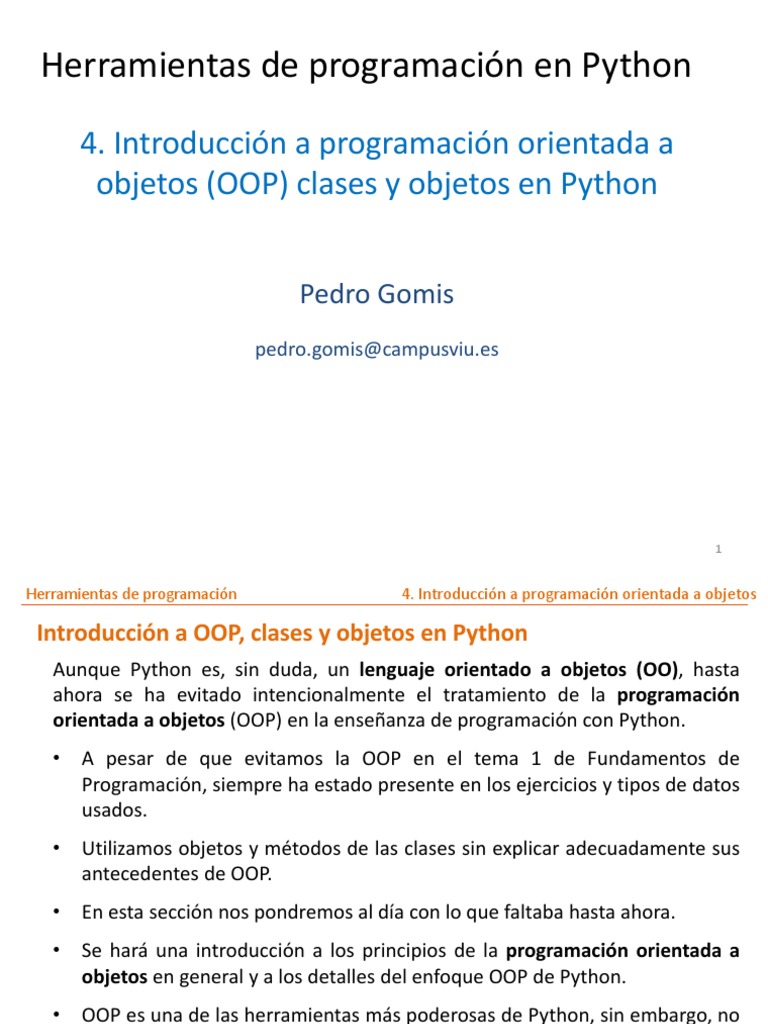 ProgrammToolsPython 4 2021 | Descargar gratis PDF | Objeto (informática) | Python (lenguaje de ...