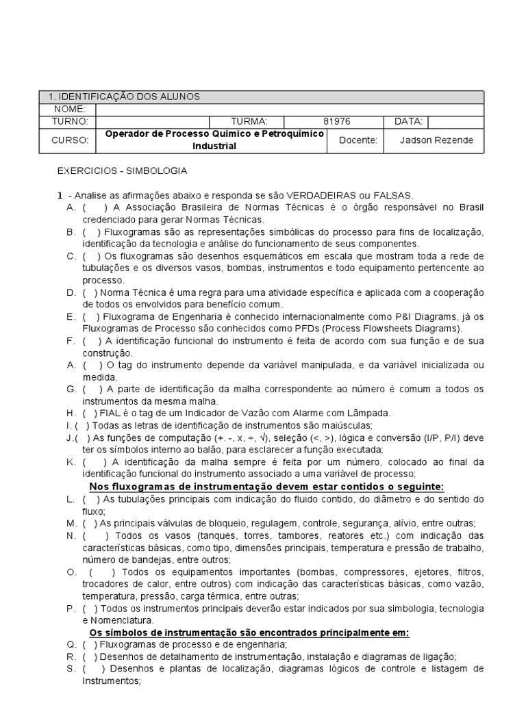 Atividade Controle de Processos | PDF