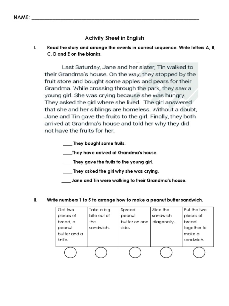 Activity Sheet For Classroom Observation | PDF