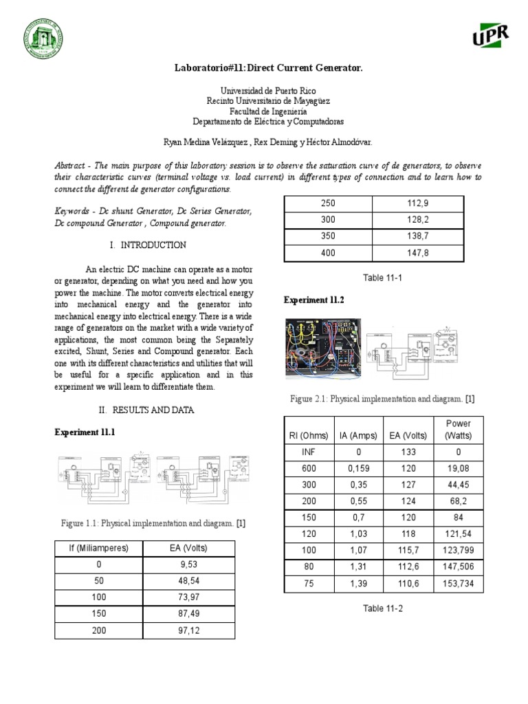 Direct Current Generator | PDF | Electric Generator | Physical Quantities