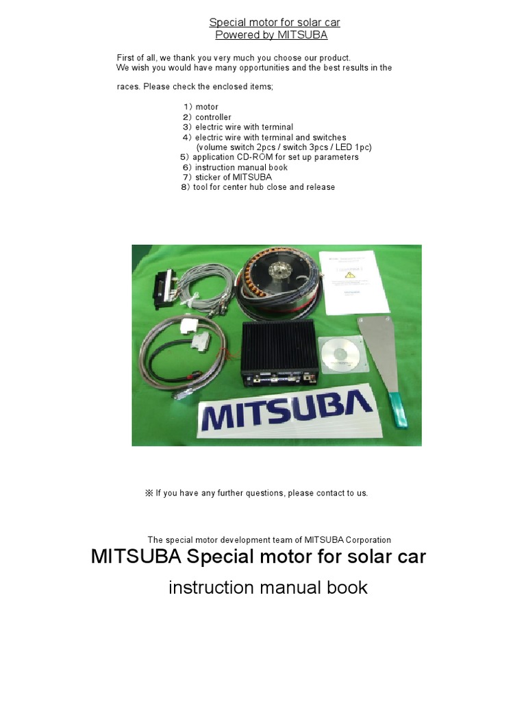 2020 Mitsuba M2096-3 1WD manualM2096C | PDF