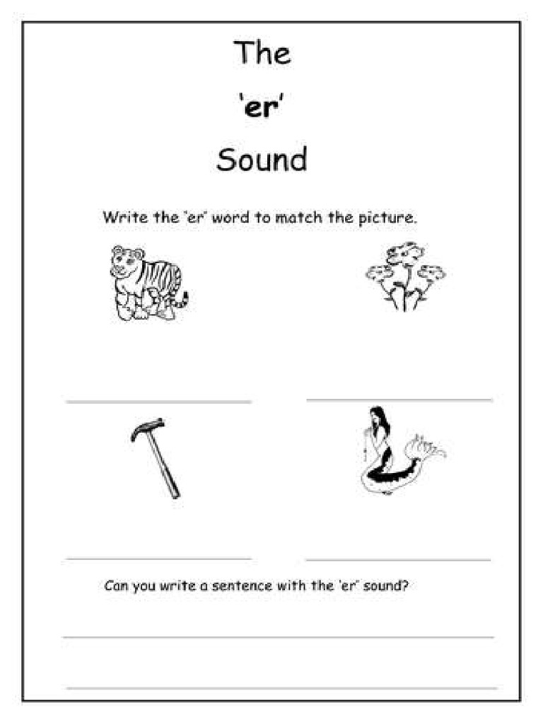 Er, Ir, Ur Worksheets | PDF