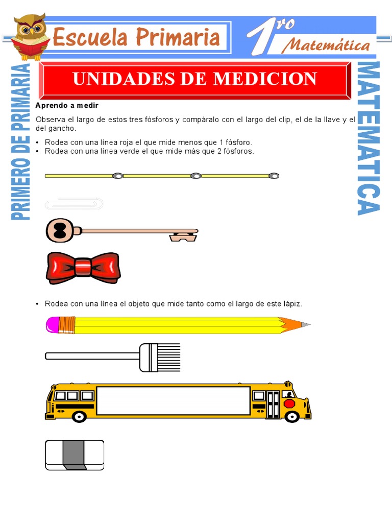 Unidades de Medicion para Primero de Primaria | PDF