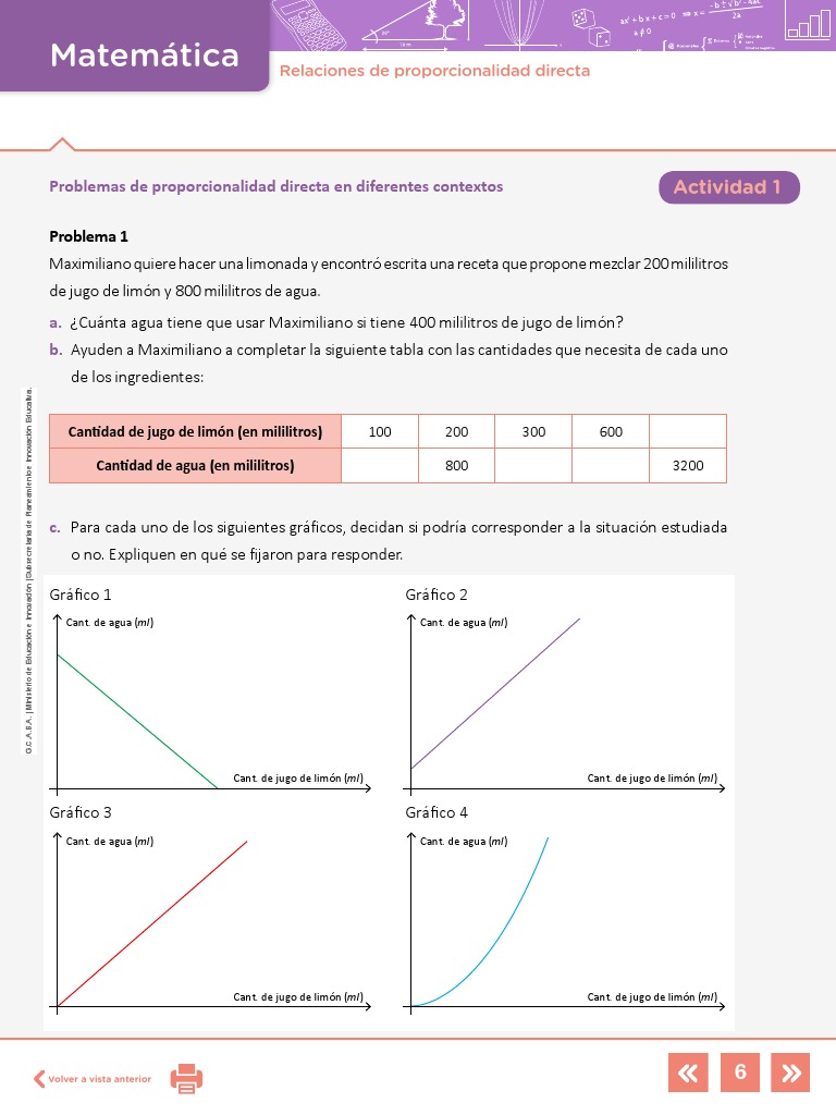 4a - Proporcionalidad Directa | PDF | Masa | Función (Matemáticas)