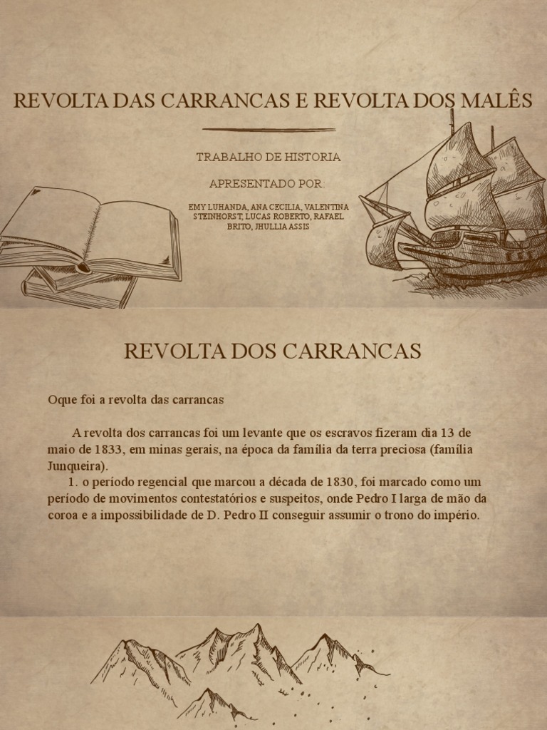 Revolta das Carrancas em 1833 | PDF | Escravidão | Brasil