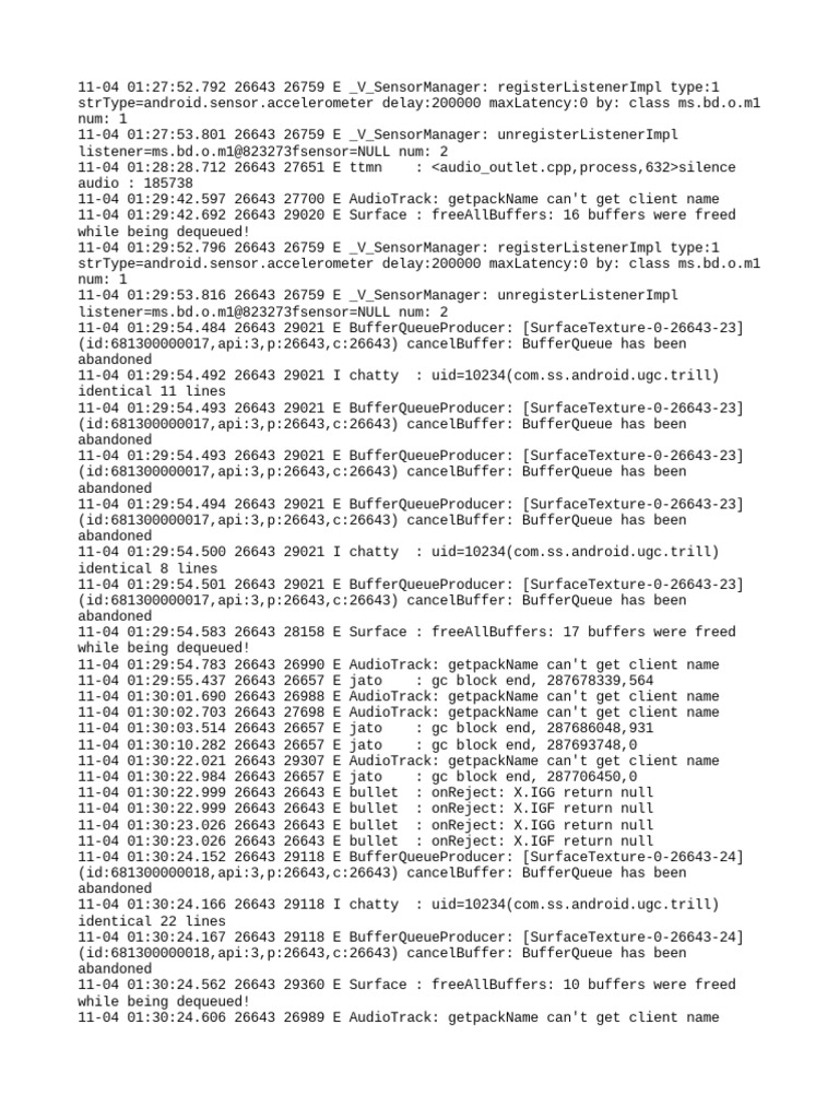 Log Pdf Java Programming Language Operating System Technology