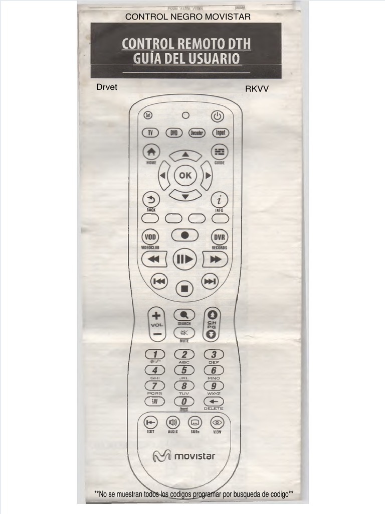 Control Remoto DTH Guía Del Usuario: GD (D CD | PDF | Control remoto ...