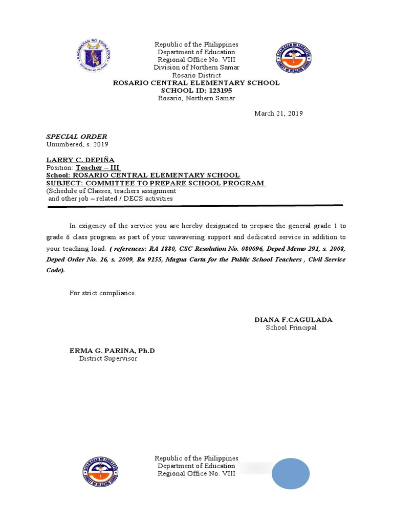 Committe To Prepare School Program | PDF