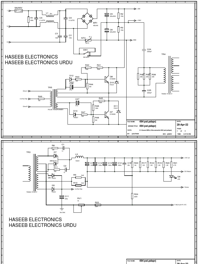 300w Half Bridge Smps Using Tl494 | PDF