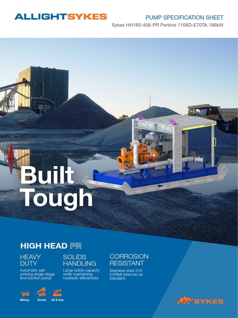 Sykes hh160 456 PR | PDF | Pump | Stainless Steel