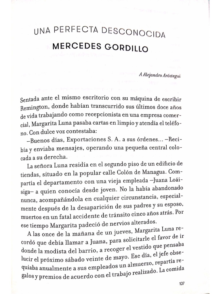 Una Perfecta Desconocida | PDF