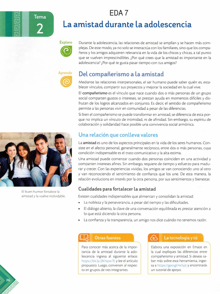 2 - DPCC 4° Eda 7 - Actividad 2 - La Amistad Durante La Adolescencia | PDF