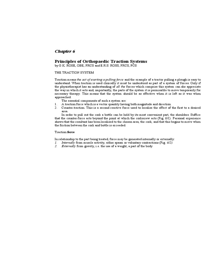 06 Principles of Orthopaedic Traction Systems | PDF | Knee | Force