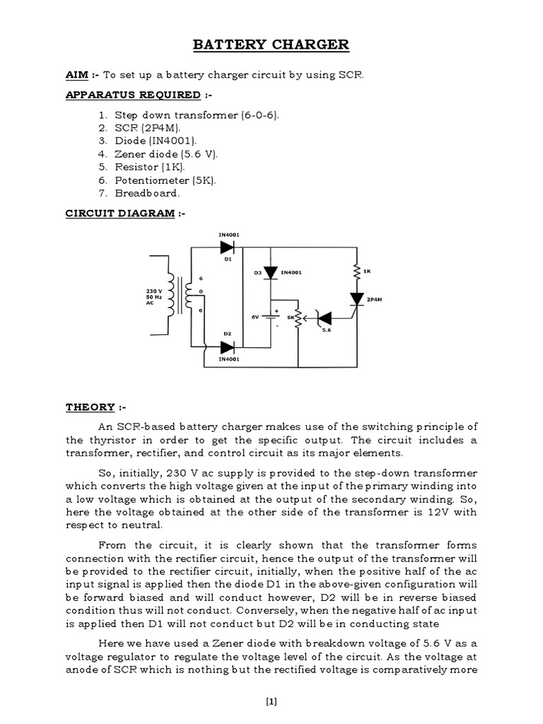 Battery Charger | PDF | Rectifier | Diode