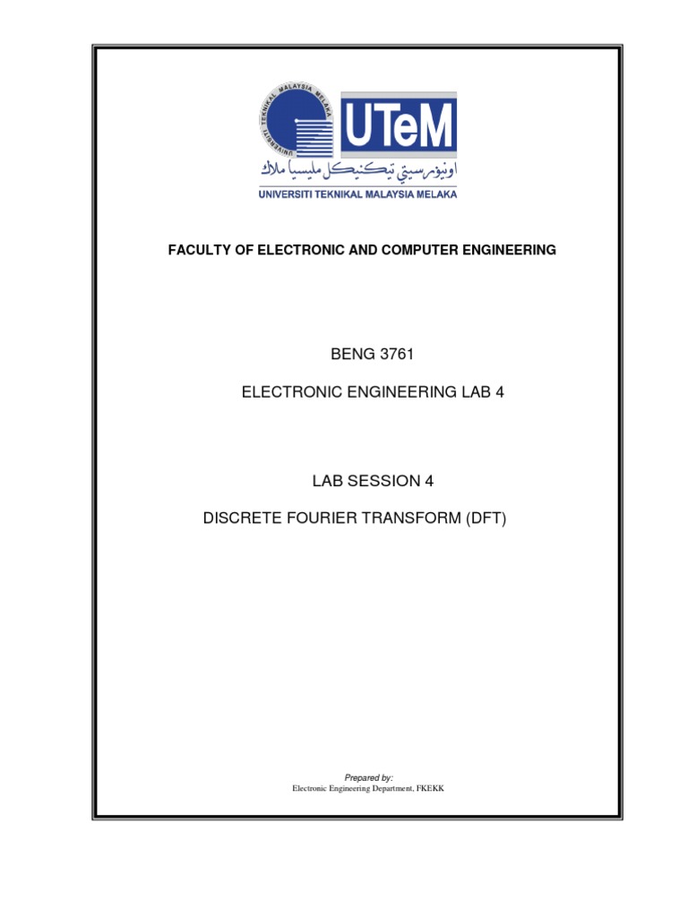 Lab 4 DFT-1 | PDF | Discrete Fourier Transform | Linear Algebra