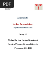 Appendicitis Nursing Notes | PDF | Digestive Diseases | Rtt