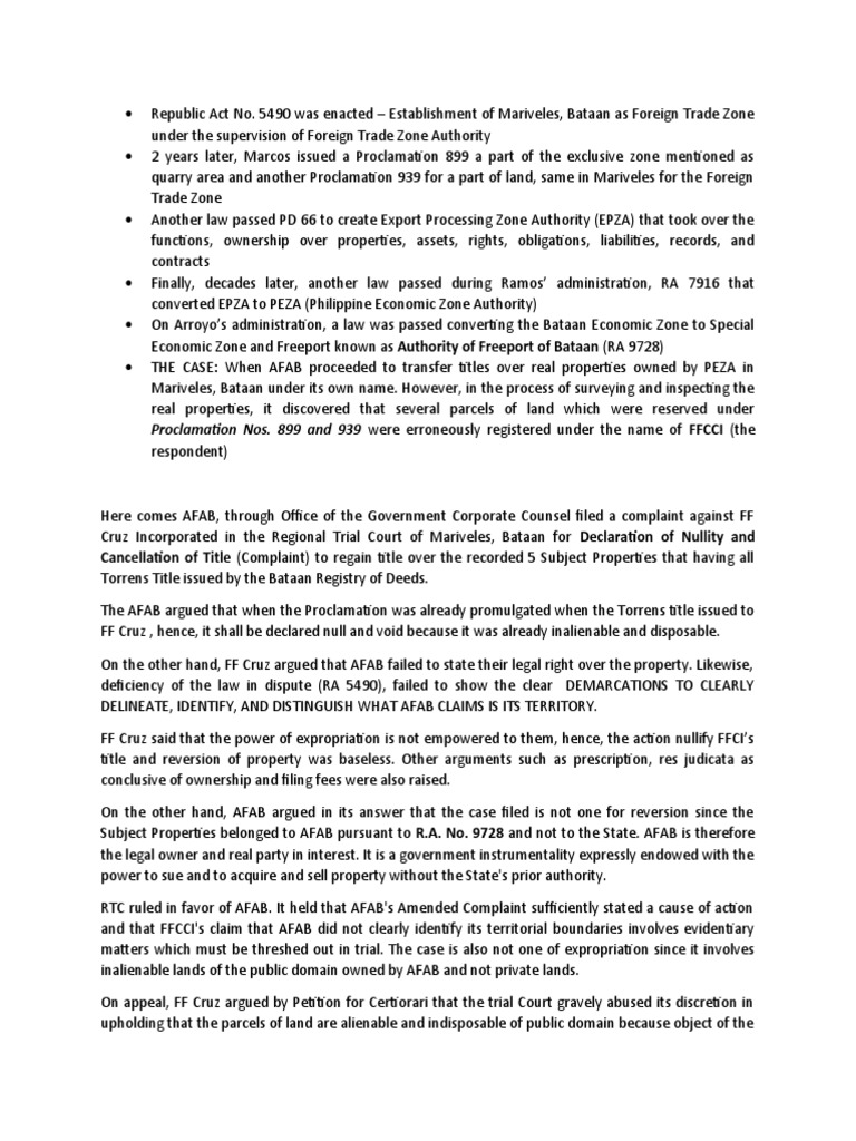 AFAB Vs FF Cruz | PDF | Appeal | Nullification (U.S. Constitution)