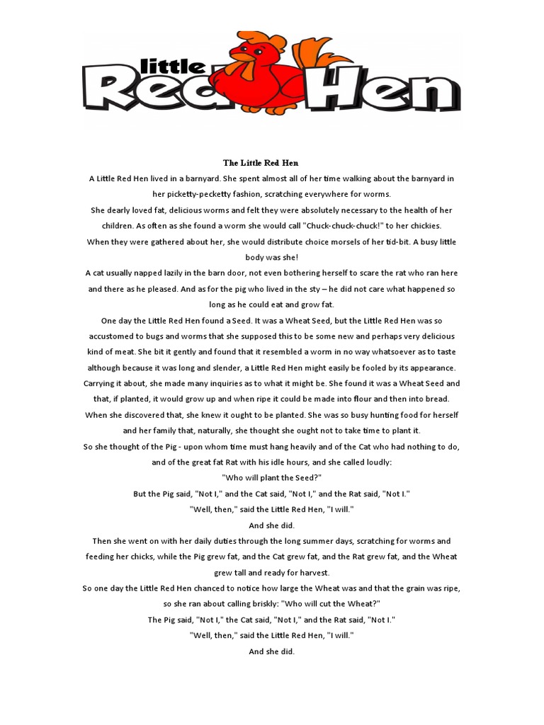 The Little Red Hen | PDF | Wheat | Agriculture