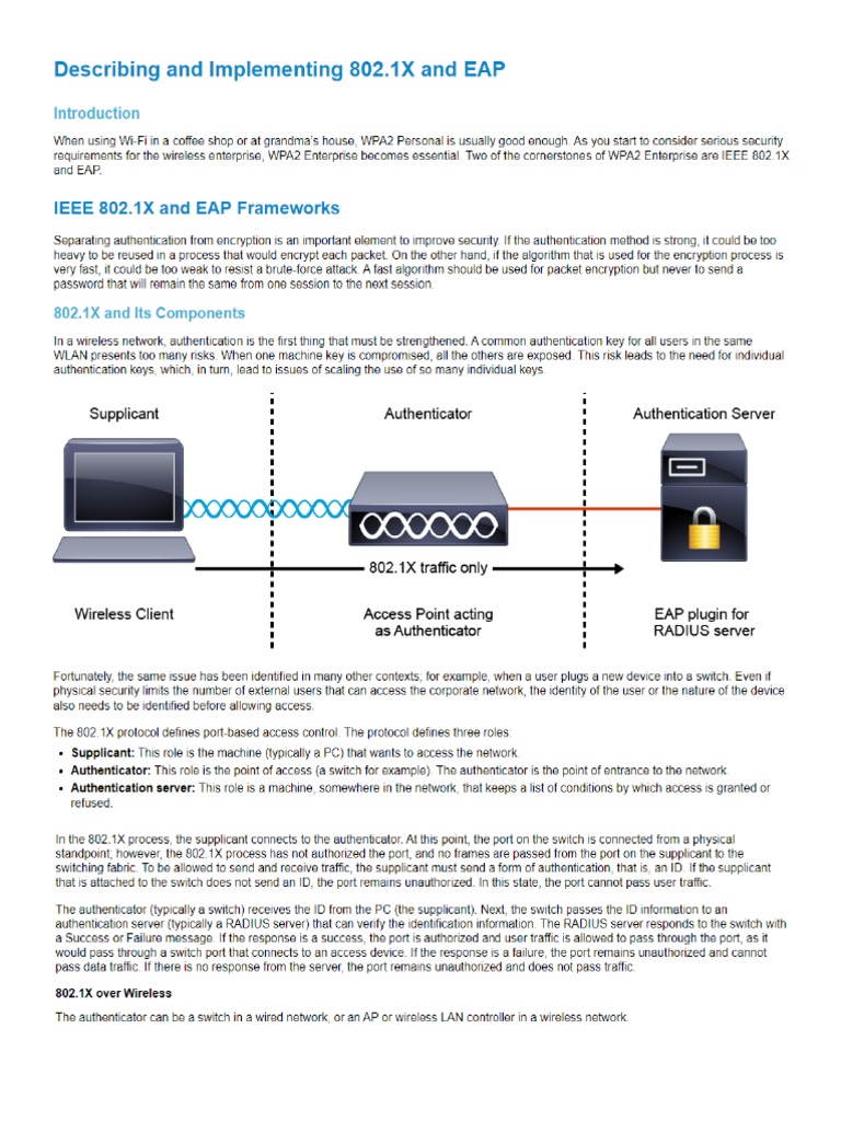 06-Describing and Implementing 802.1X and EAP | PDF