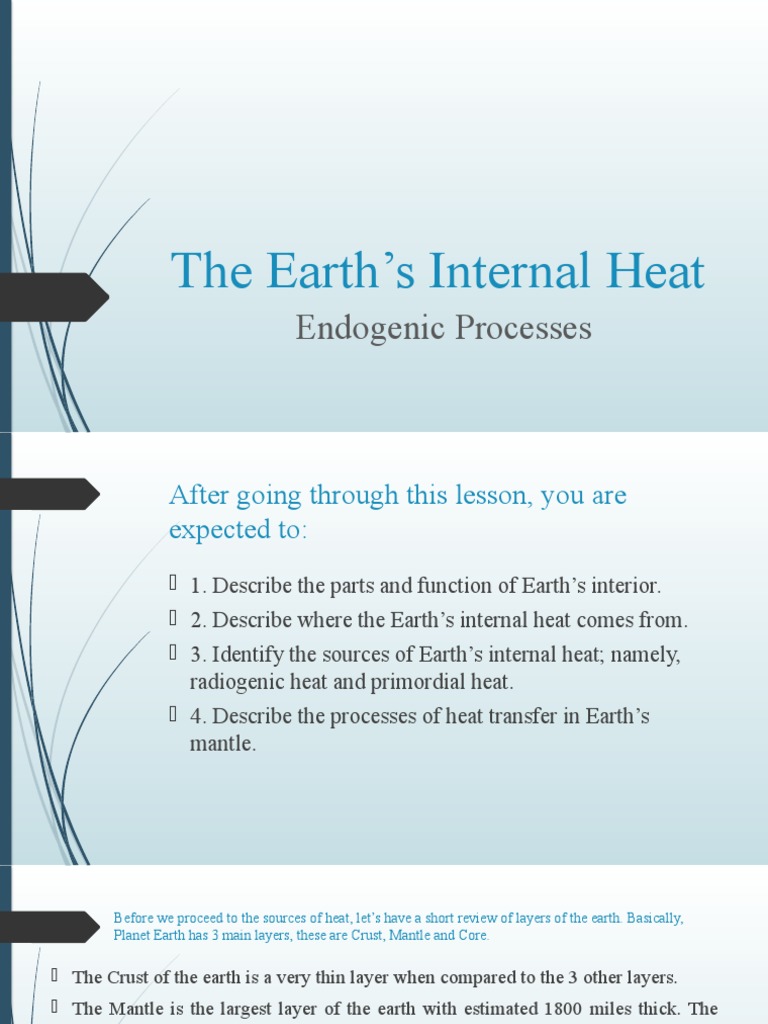 Sources of Earth's Internal Heat | PDF | Heat Transfer | Convection