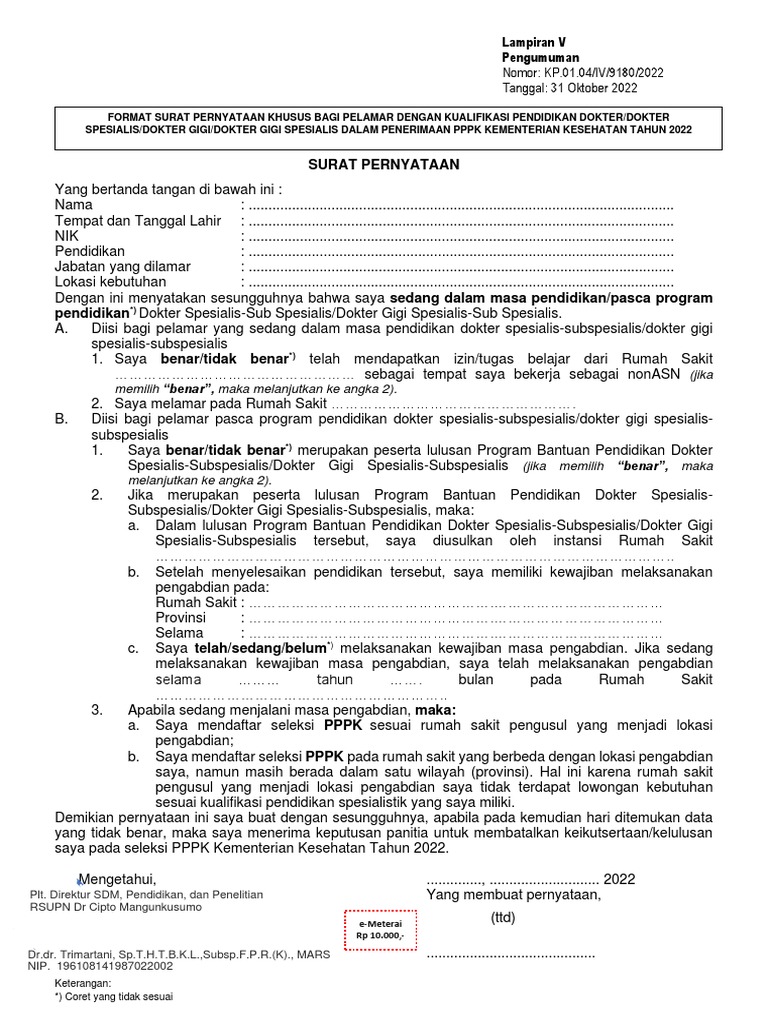 5 - Lampiran - V - Surat - Pernyataan - Bagi - Pelamar - Kualifikasi ...