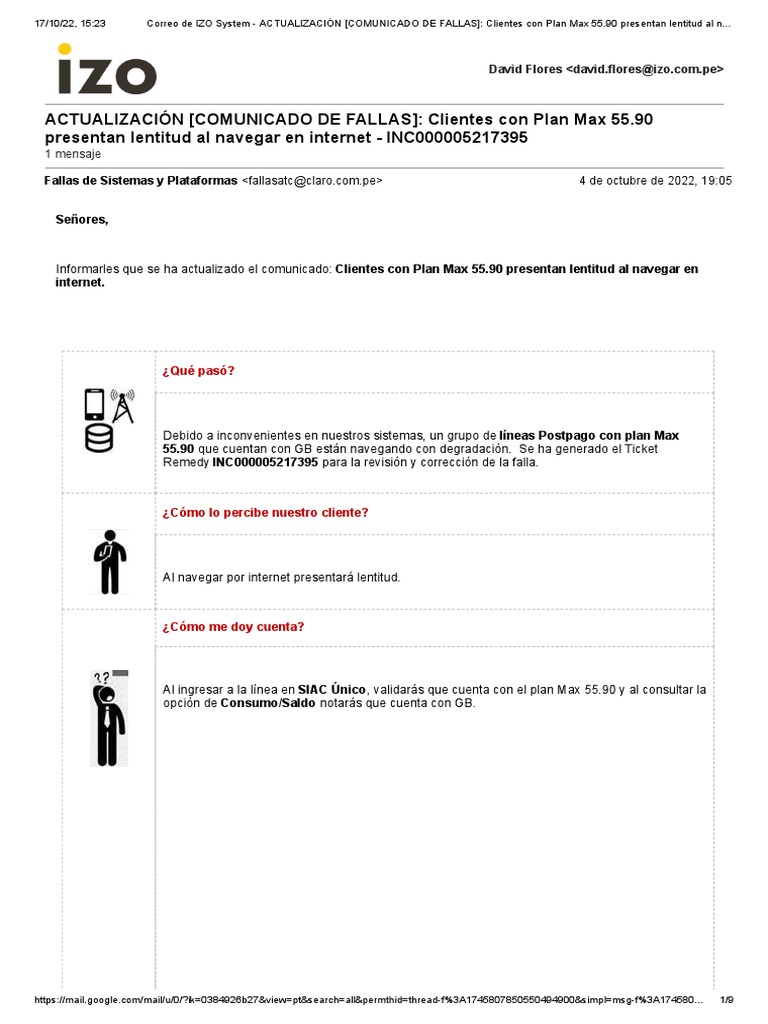 Plan Max 55.90 lentitud internet | PDF