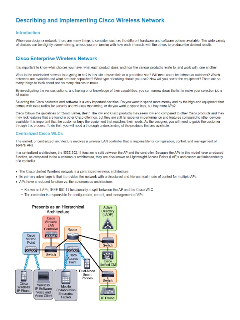 09-Decribing and Implementing Cisco Wireless Network | PDF