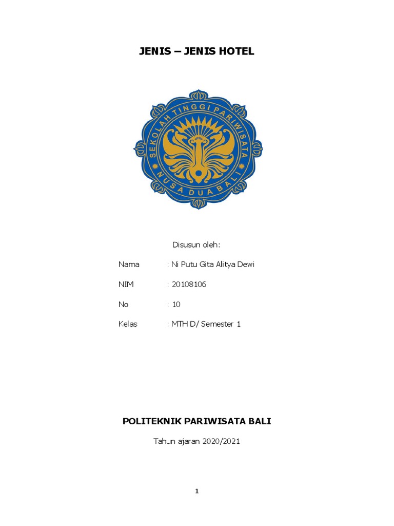 Jenis-Jenis Hotel | PDF
