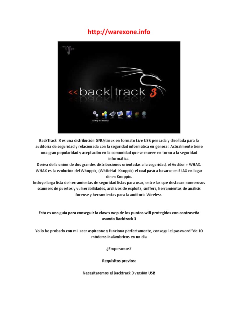 Backtrack 3 | PDF | Informática