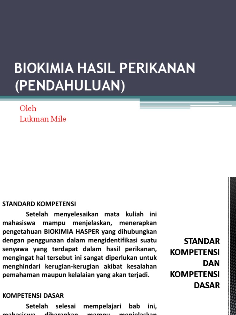 Biokimia Hasil Perikanan: Komposisi dan Proses | PDF