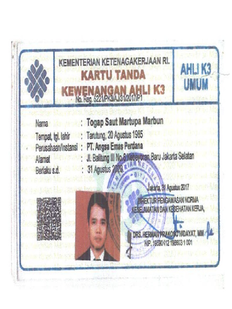 Lampiran K3 REGUL 1598342156 | PDF