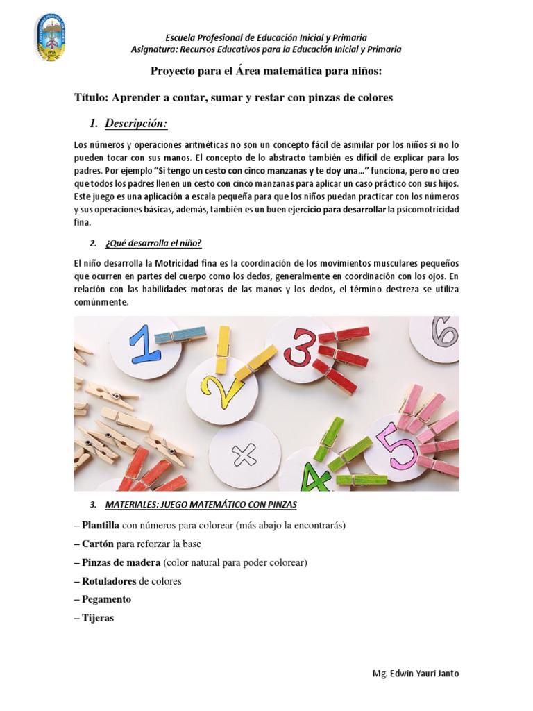 Elaboracion de Material Didactico | PDF | Educación de la primera infancia | Educación primaria