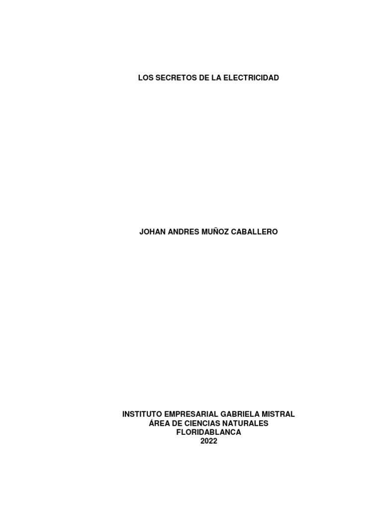 Los Secretos De La Electricidad Descargar Gratis Pdf Electricidad