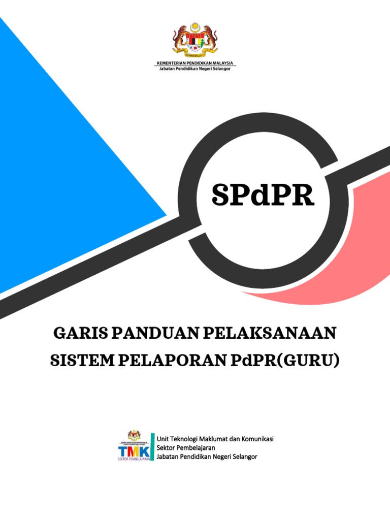GARIS PANDUAN SISTEM PELAPORAN PDPR GURU | PDF