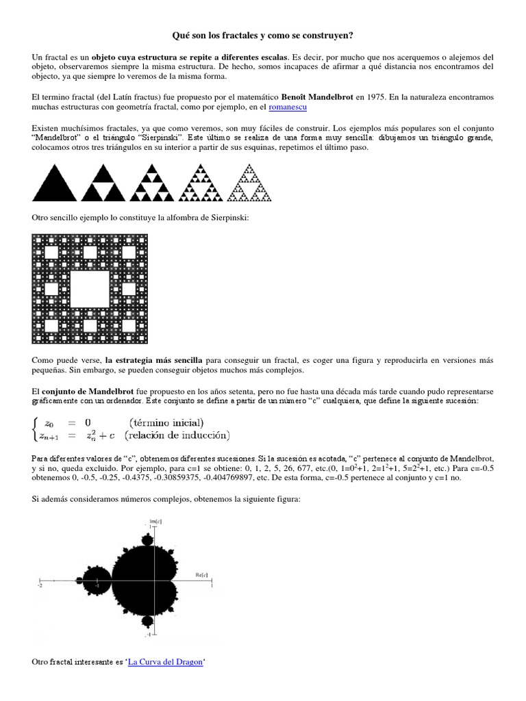 Fractales: Definición y Construcción | PDF