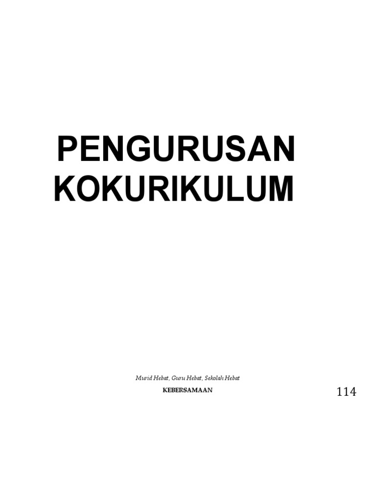 Pengurusan Kokurikulum | PDF