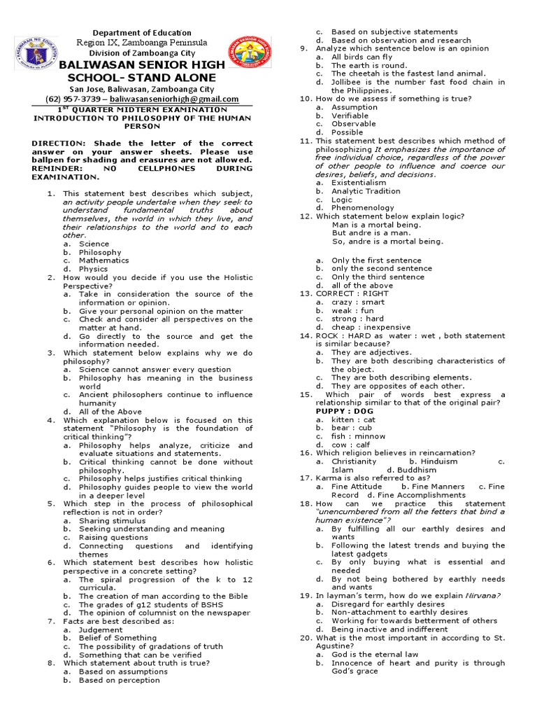 Philo Midterm | PDF | Philosophical Theories | Metaphysics