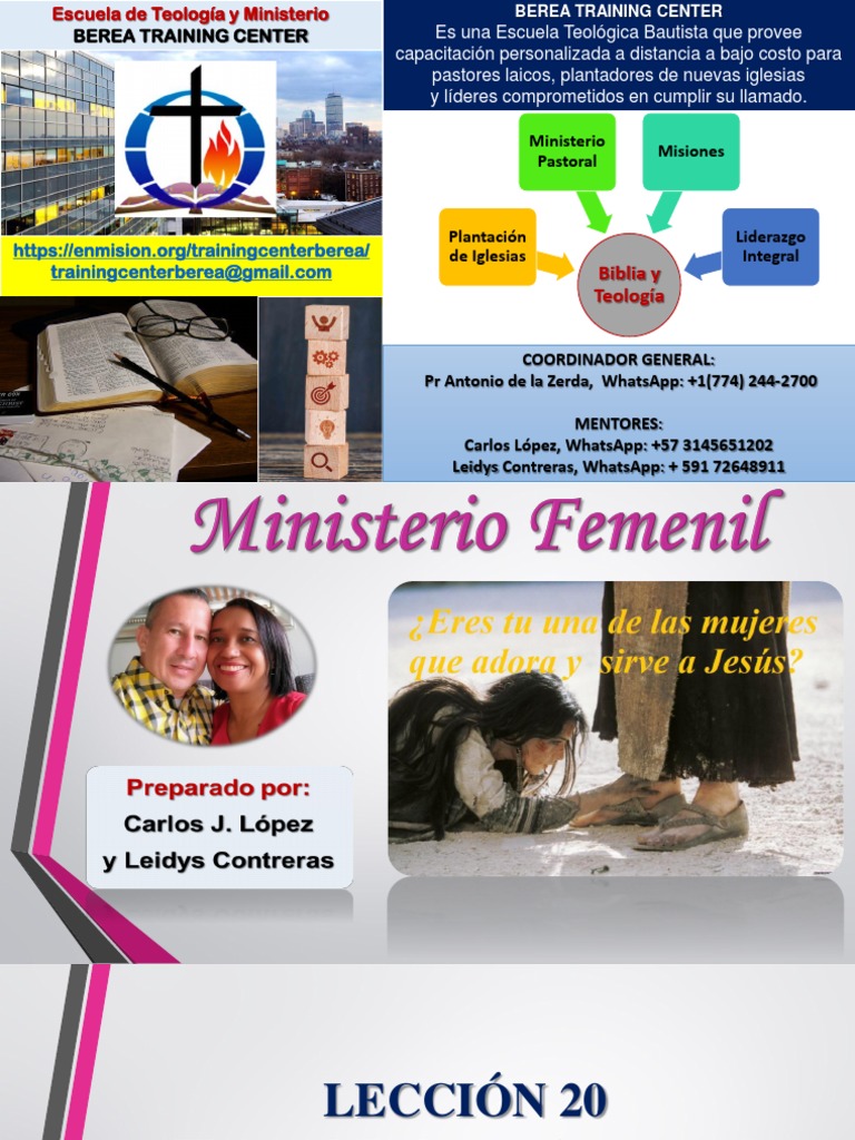 Lección 20 - El Papel de Las Mujeres en El Cumplimiento de Los Planes de Dios | PDF | Misionero