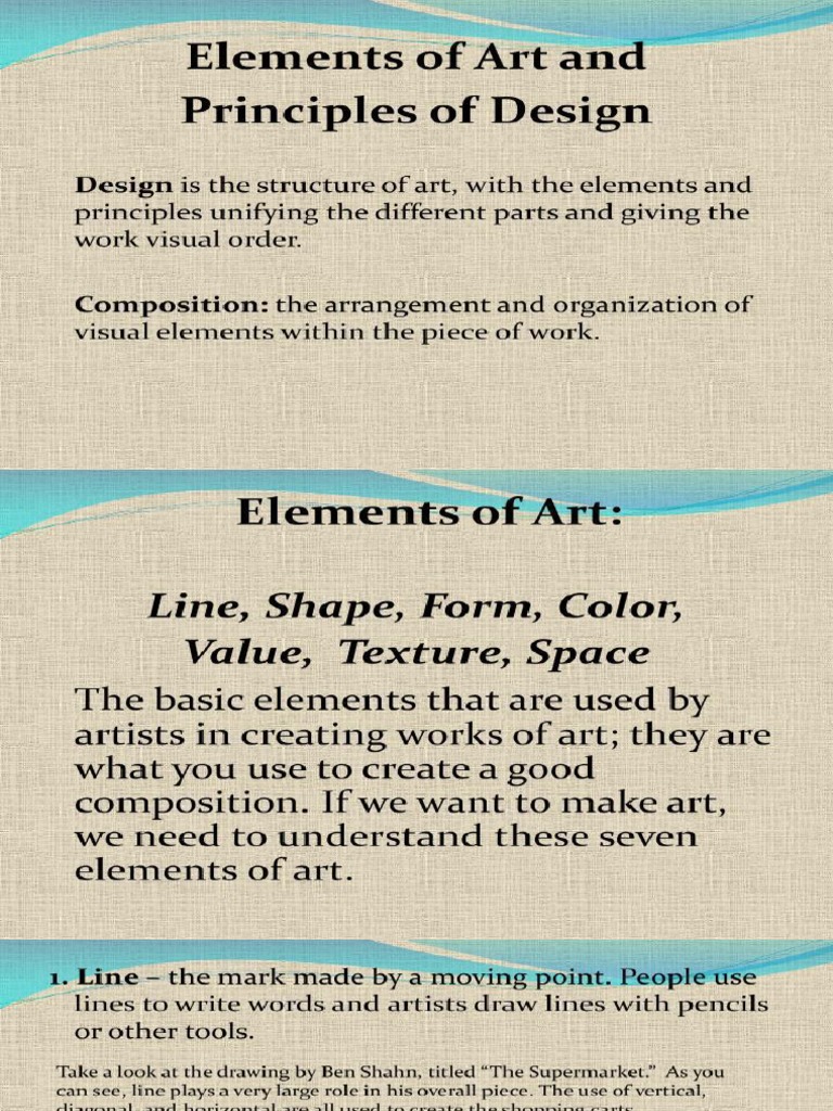 Lesson 1 Principle and Elements of Arts | PDF