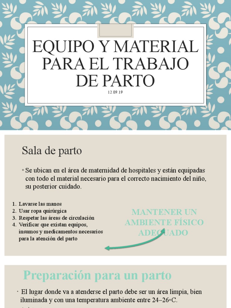 Material y equipo para el parto | PDF
