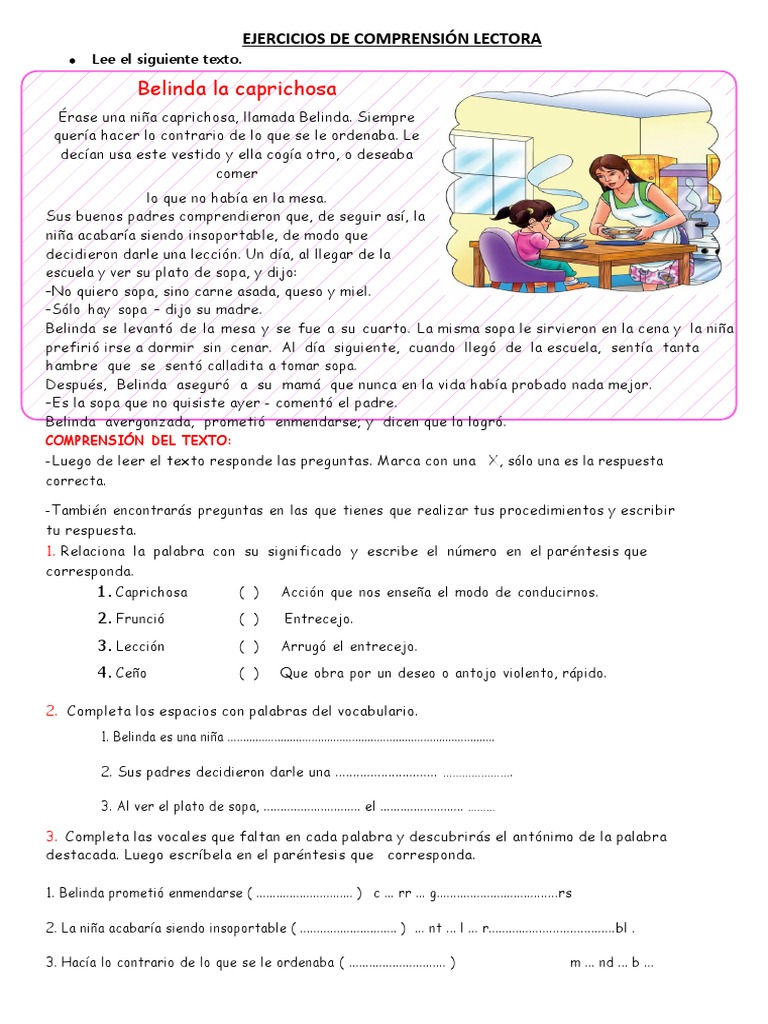 Comprensión Lectora | PDF