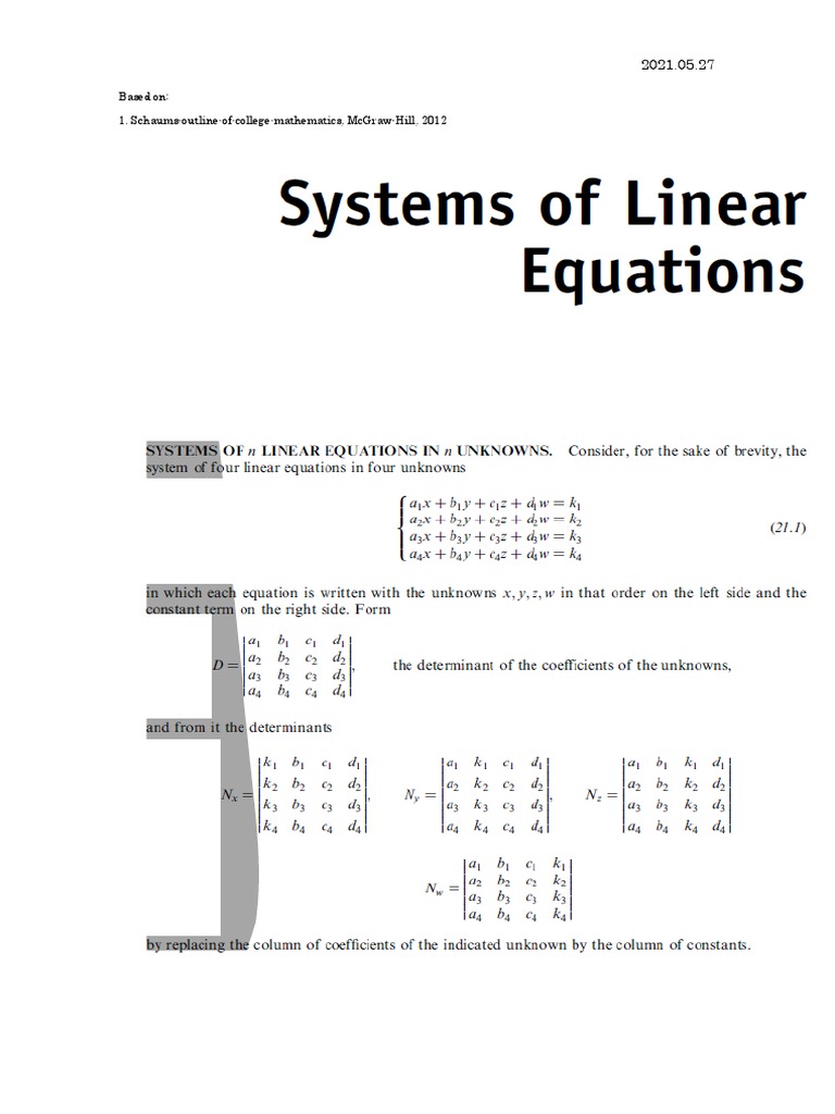 FM 6 Part 2 System of Equation | PDF