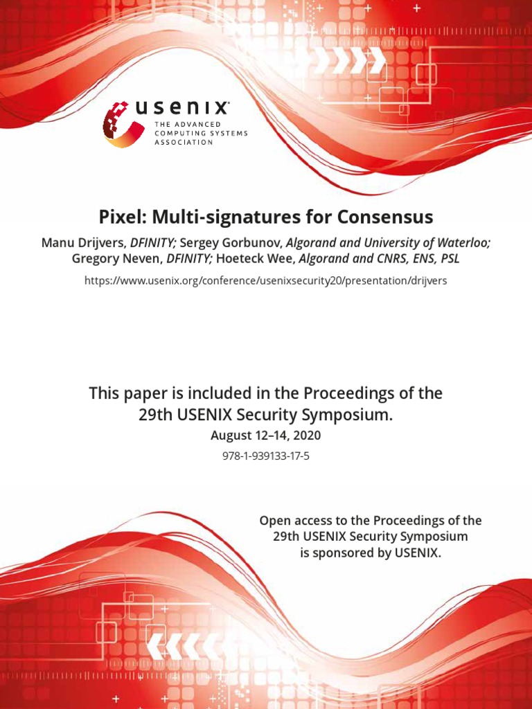 Pixel: Multi-Signatures For Consensus | PDF | Cryptography | Security
